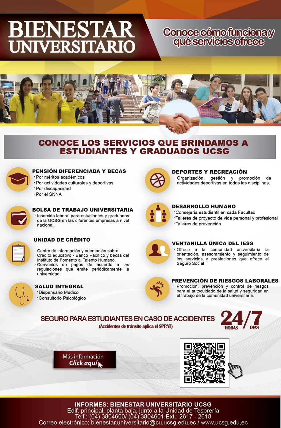 Bienestar Universitario Conoce los Servicios que brindamos – UCSG Bienestar Universitario Conoce los Servicios que brindamos – UCSG